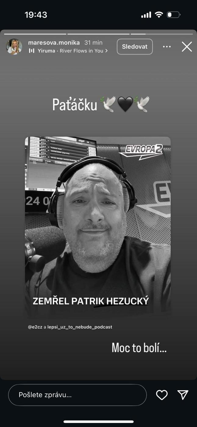 Slzy pro Patrika Hezuckého: slavní se s oblíbeným moderátorem dojemně loučí (1) – Žena.cz
