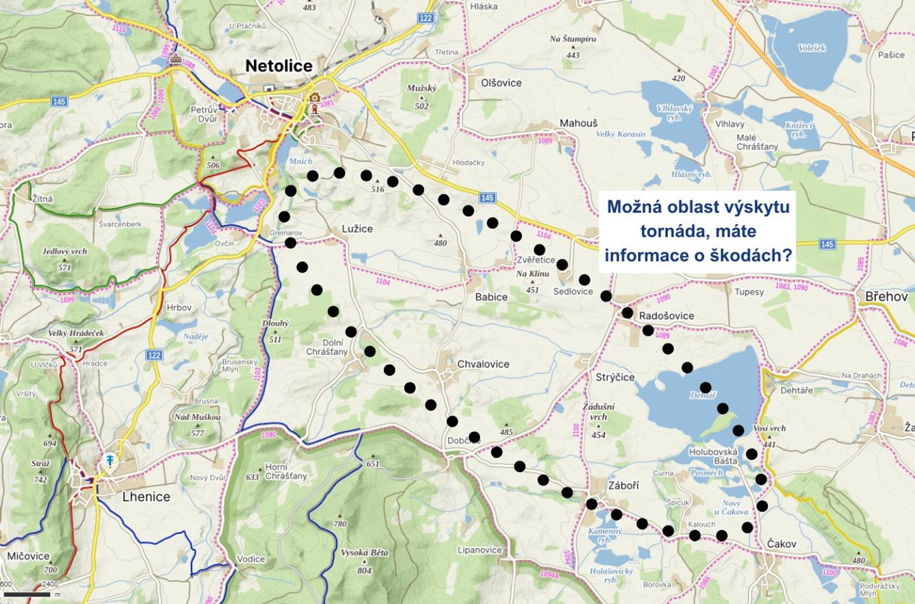 Nad Českem se zřejmě objevilo tornádo. Meteorologové prosí o pomoc ...